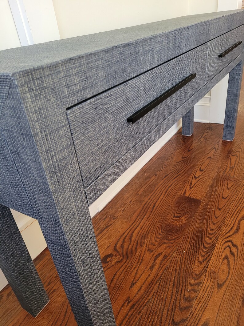 Vinyl Grasscloth Entry Table: Console Sideboard With Drawers - Etsy