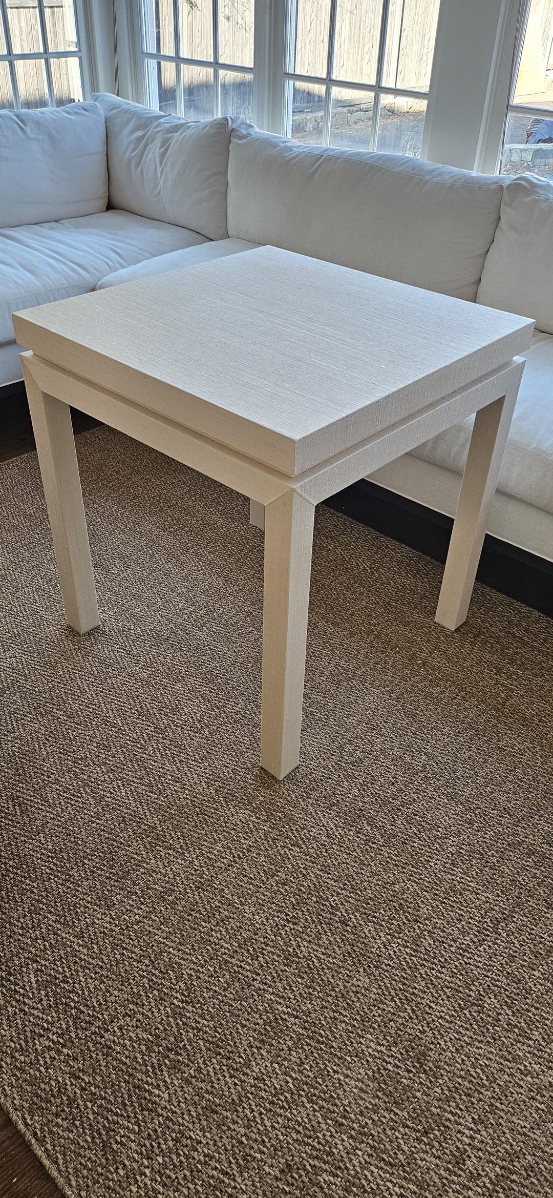 Custom Grasscloth Game Table: Ming Style Floating Top Max Size 30" X 30 ...