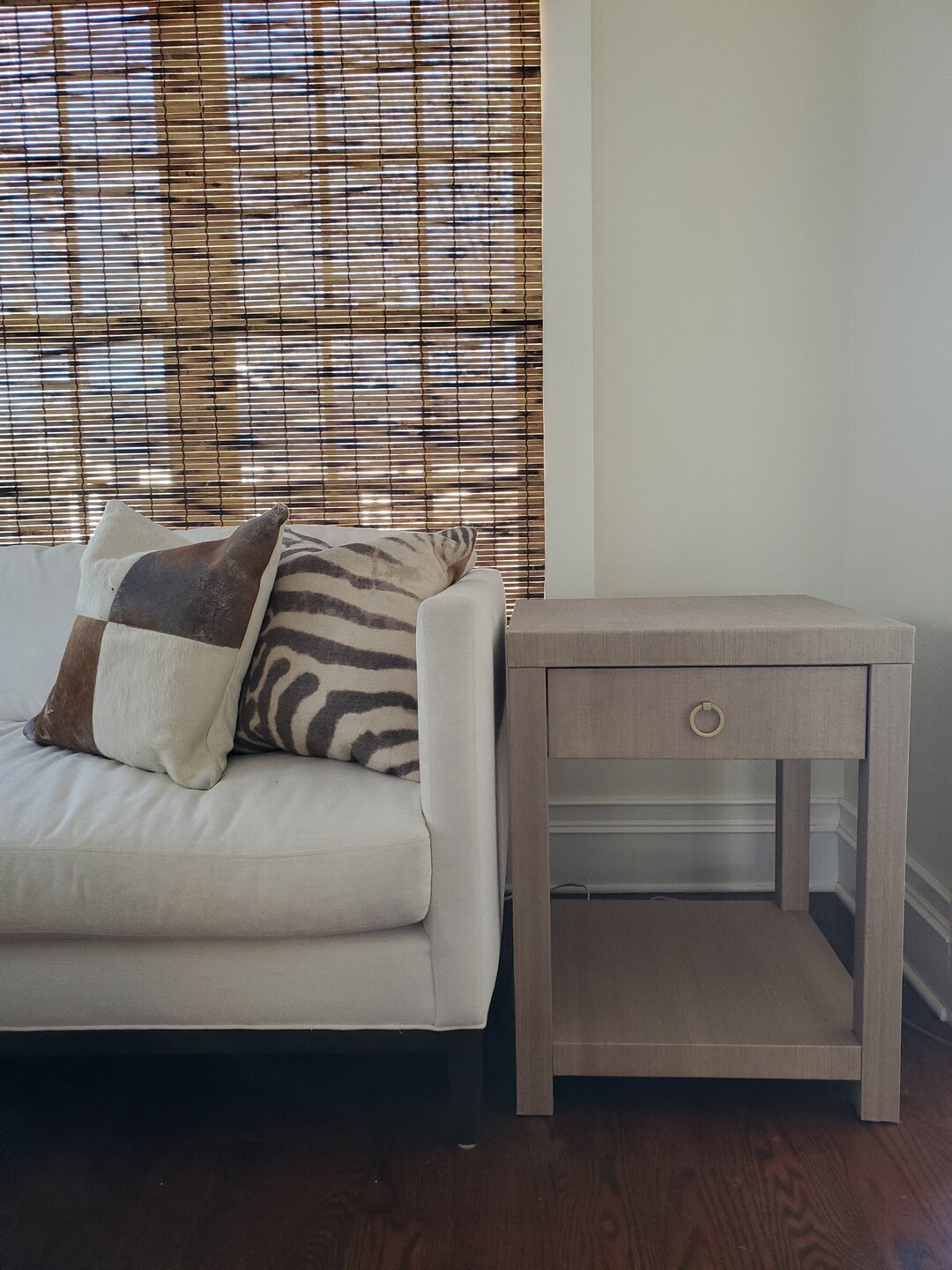One Hand Wrapped Grasscloth End Tables/Nightstand Custom - Etsy 日本