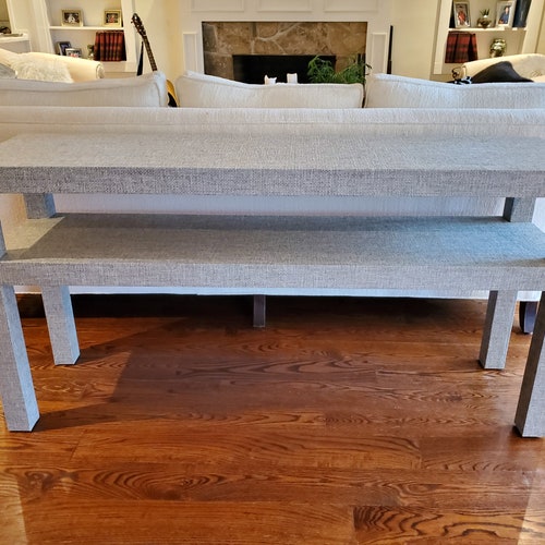Grasscloth Waterfall Table Custom Built to Suit Your Space - Etsy