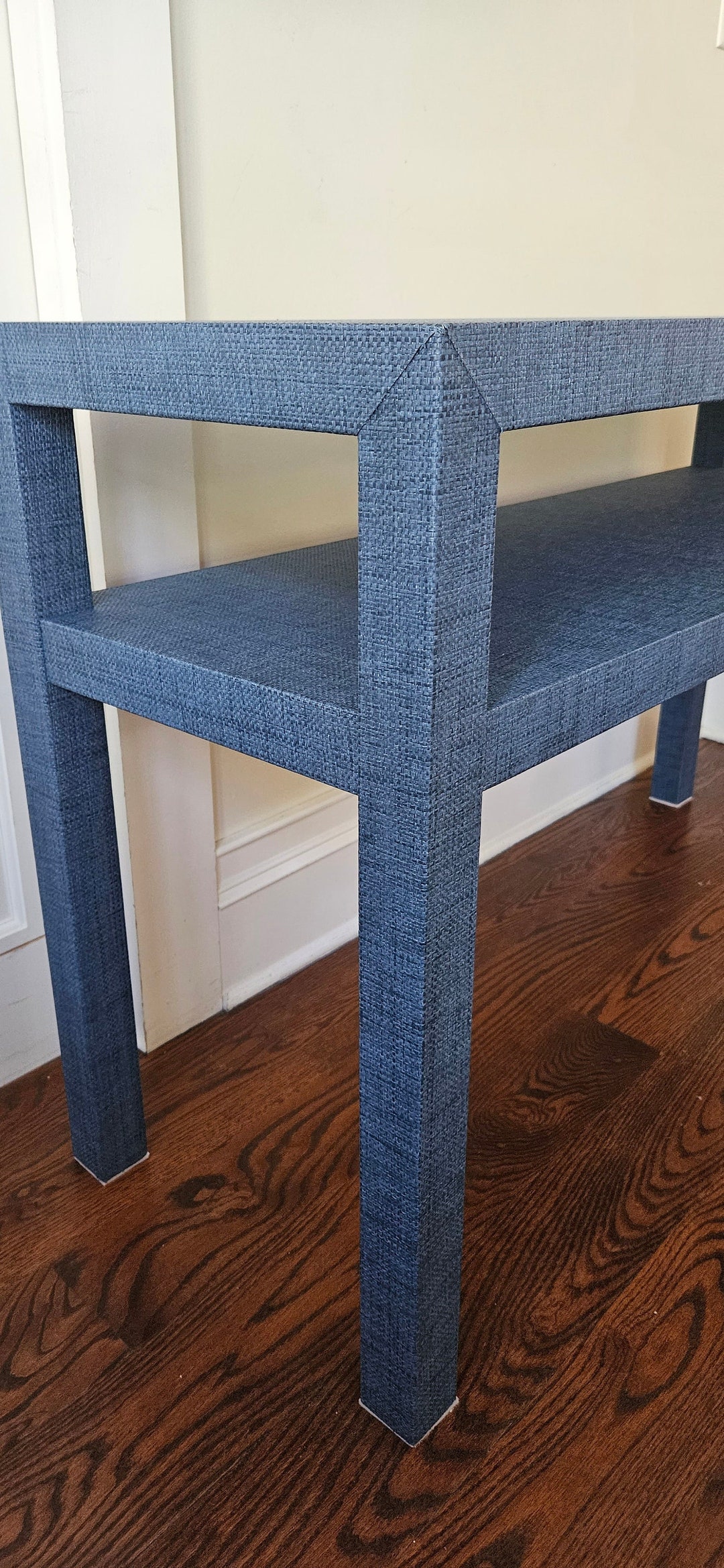Hand Wrapped Grasscloth Console Table: Hallway or Behind Sofa - Etsy