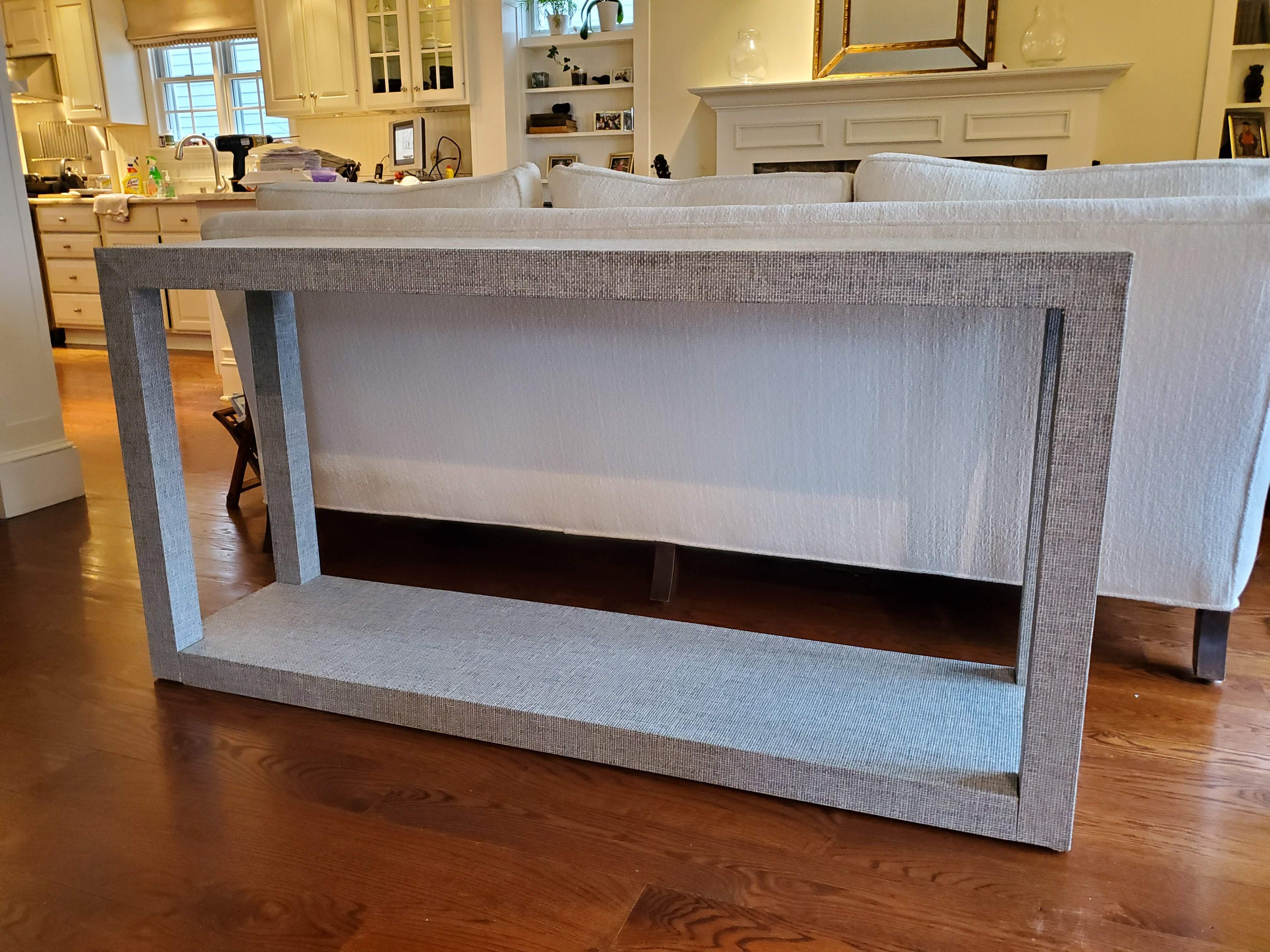 Grasscloth Wrapped Console Table: Custom Living Room Furniture - Etsy