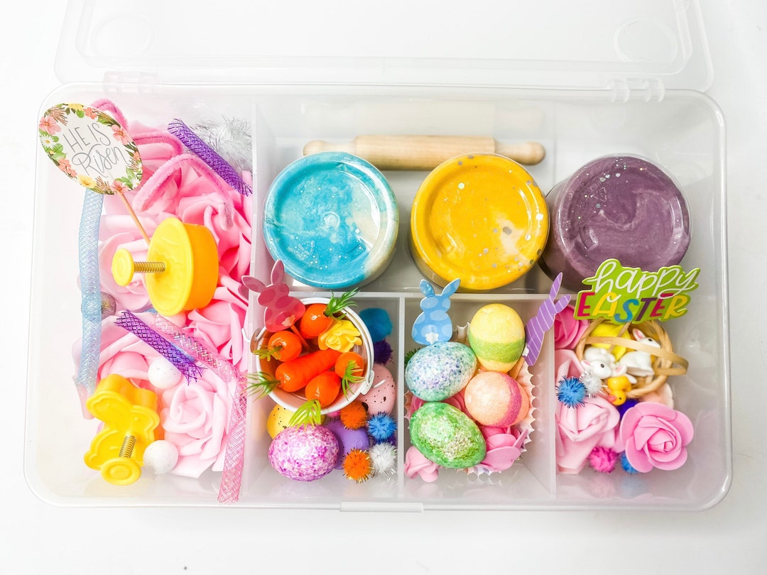Easter Sensory Play Dough Kit / Easter Play Dough / Easter Bunny Gift ...