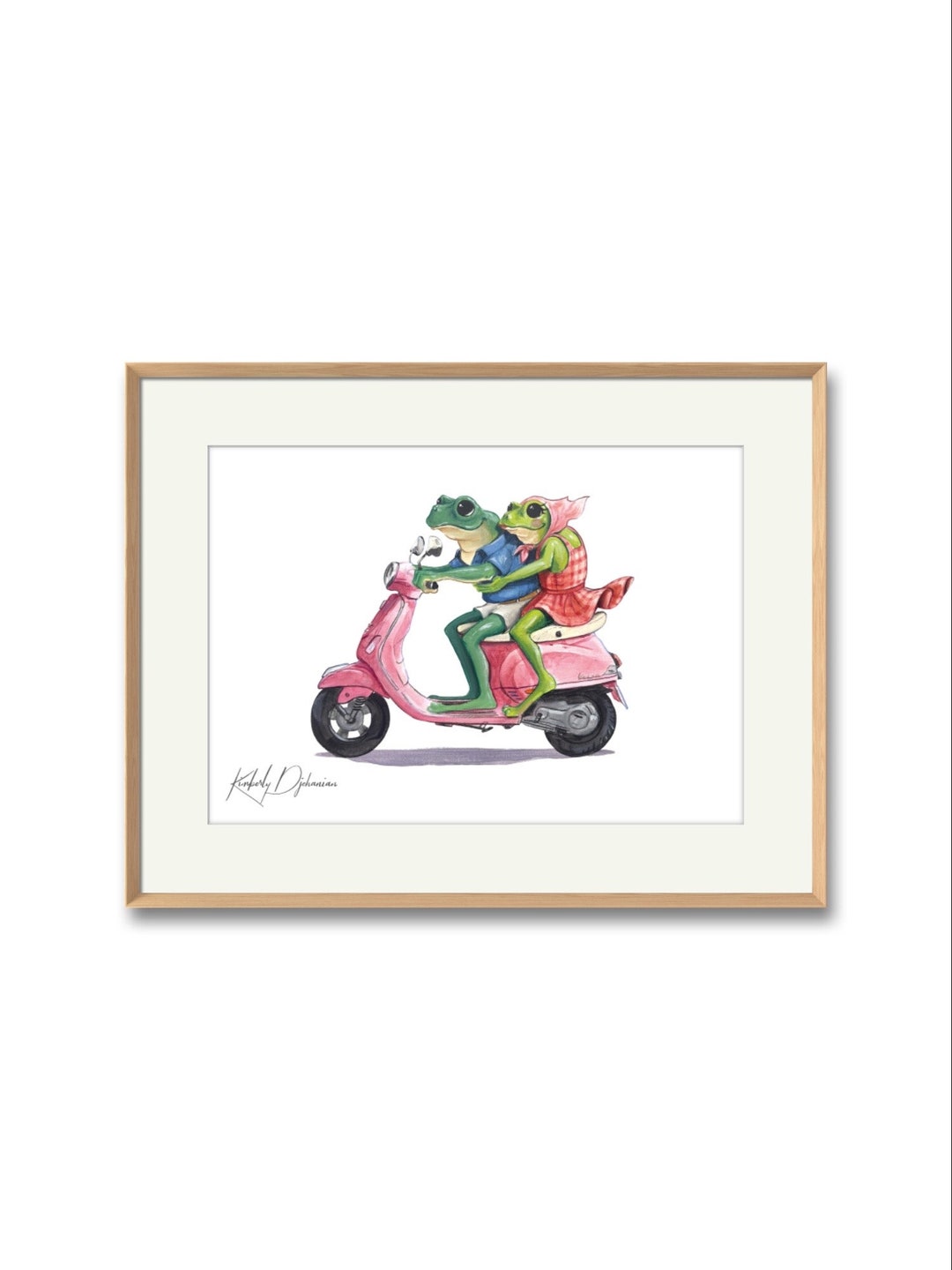 A5 Froggy Couple on Holiday Print - Etsy
