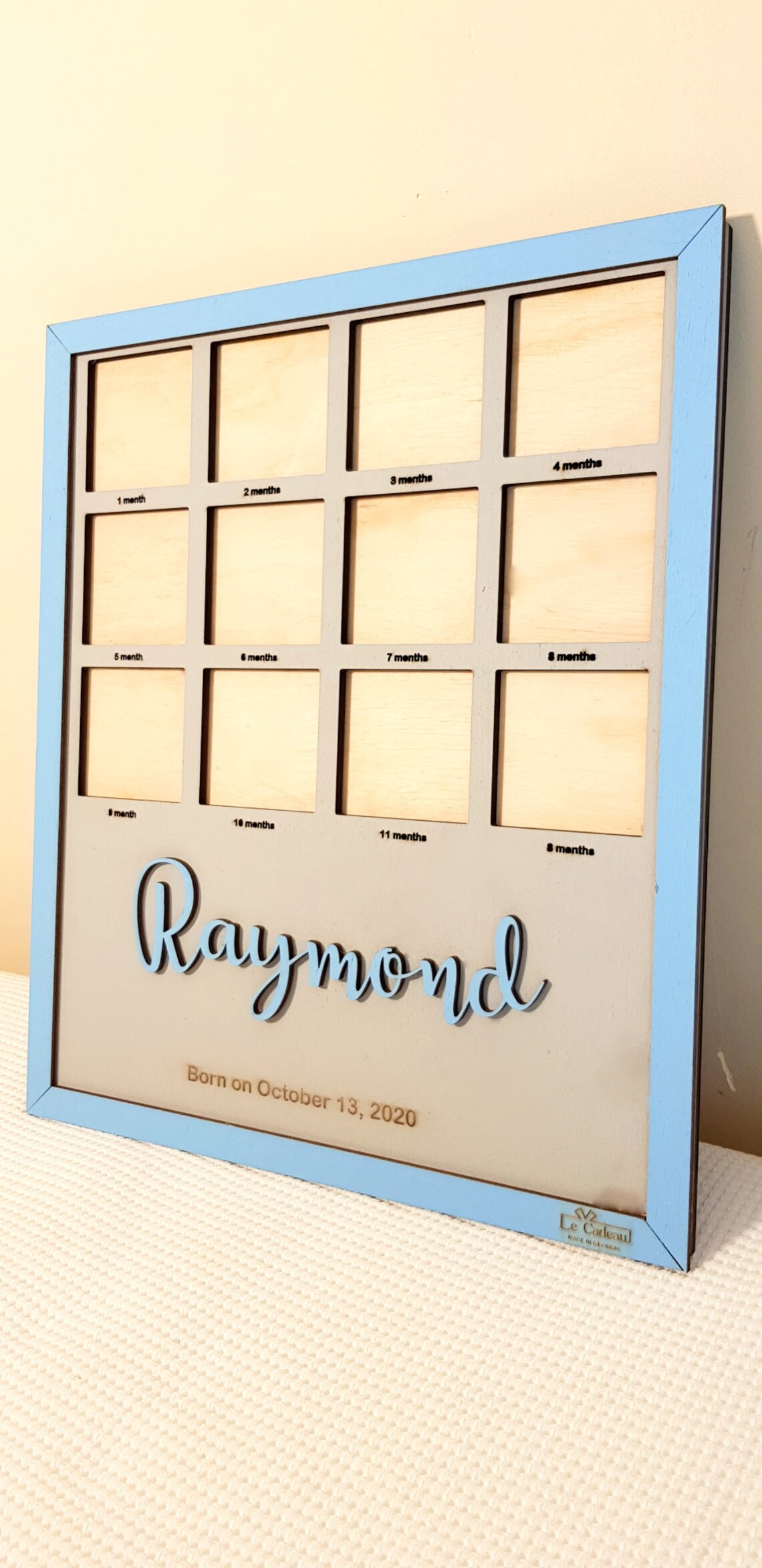 12 months frame with photos printed for free my first year | Etsy