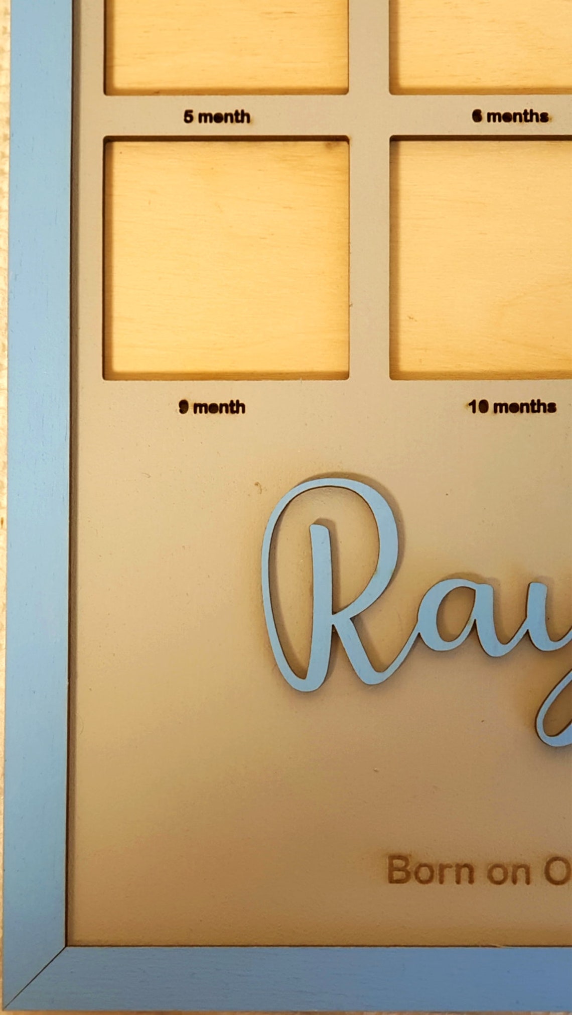 12 months frame with photos printed for free my first year | Etsy