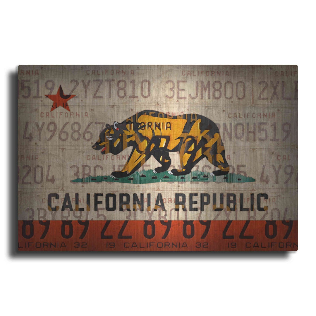 Cali State Flag License Plates by Design Turnpike, Metal Wall Art - Etsy