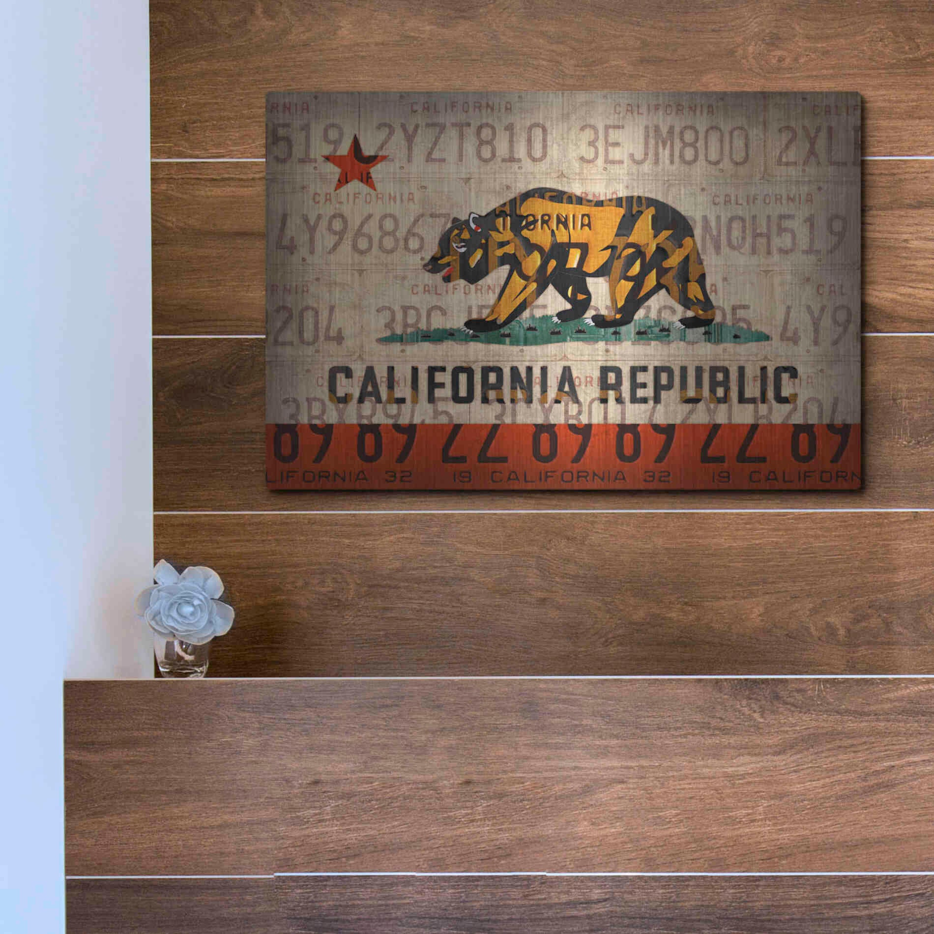 Cali State Flag License Plates by Design Turnpike, Metal Wall Art - Etsy