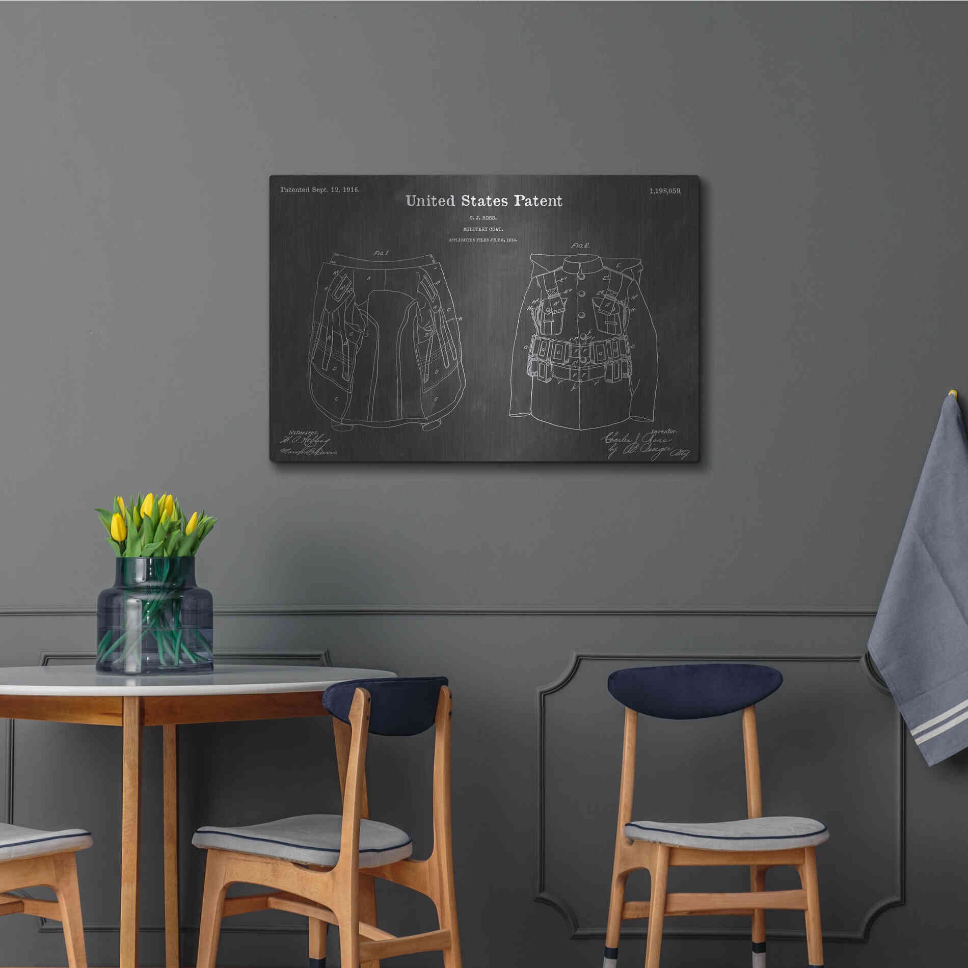Coat Vintage Patent Blueprint by Epic Portfolio, Metal Wall Art - Etsy