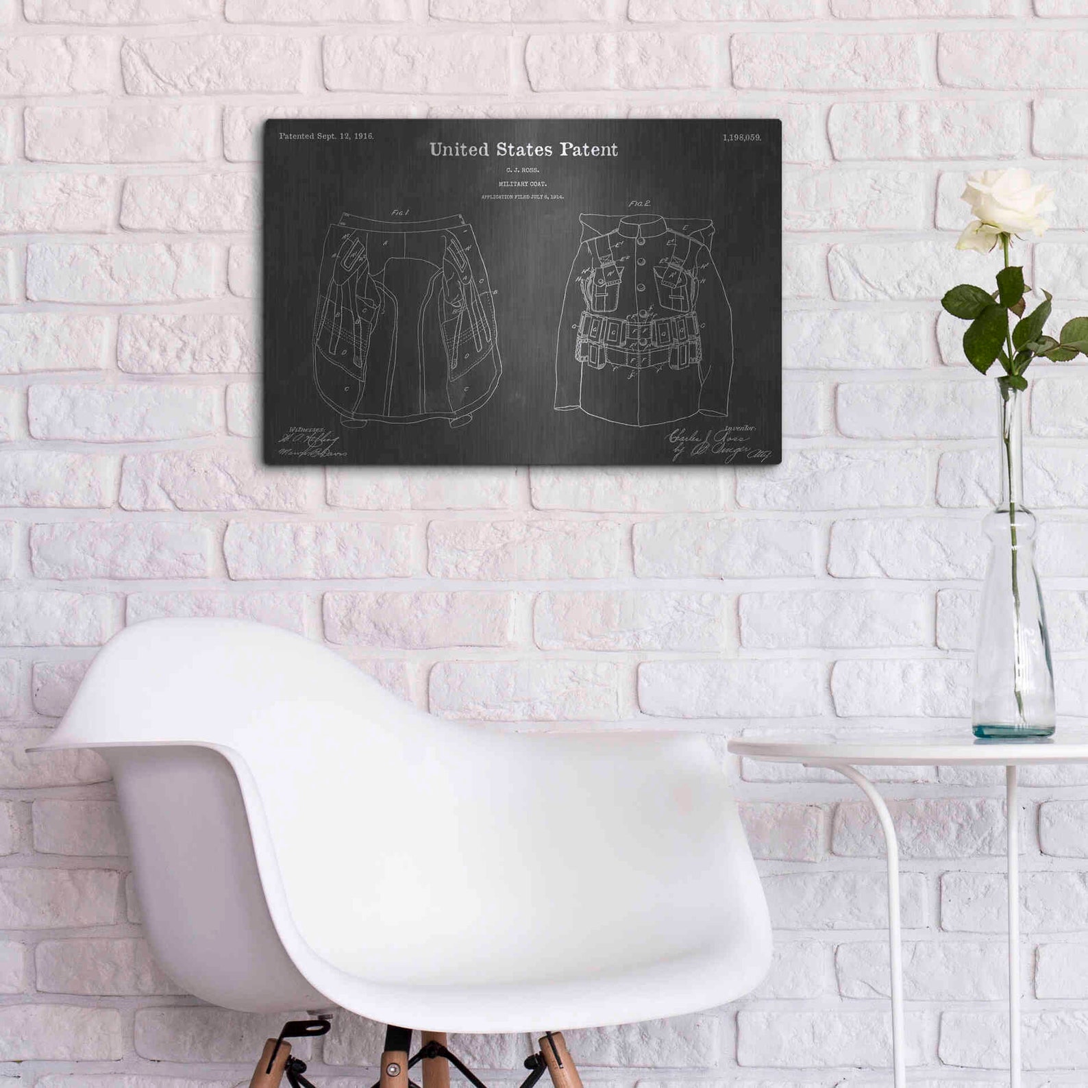 Coat Vintage Patent Blueprint by Epic Portfolio, Metal Wall Art - Etsy