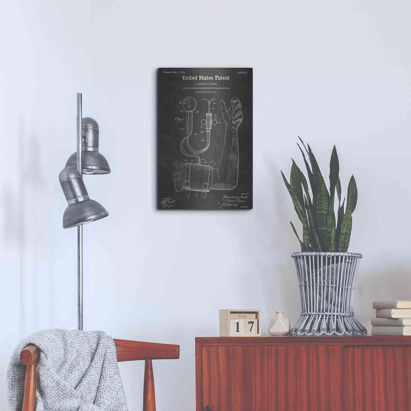 Blood Pressure Vintage Patent Blueprint by Epic Portfolio, Metal Wall ...