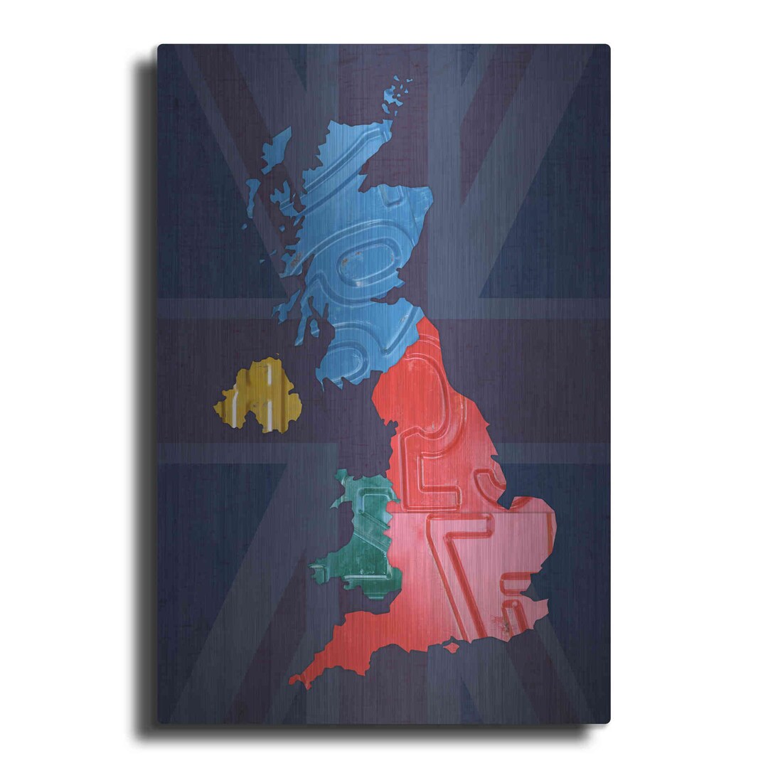 UK Map by Design Turnpike, Metal Wall Art - Etsy