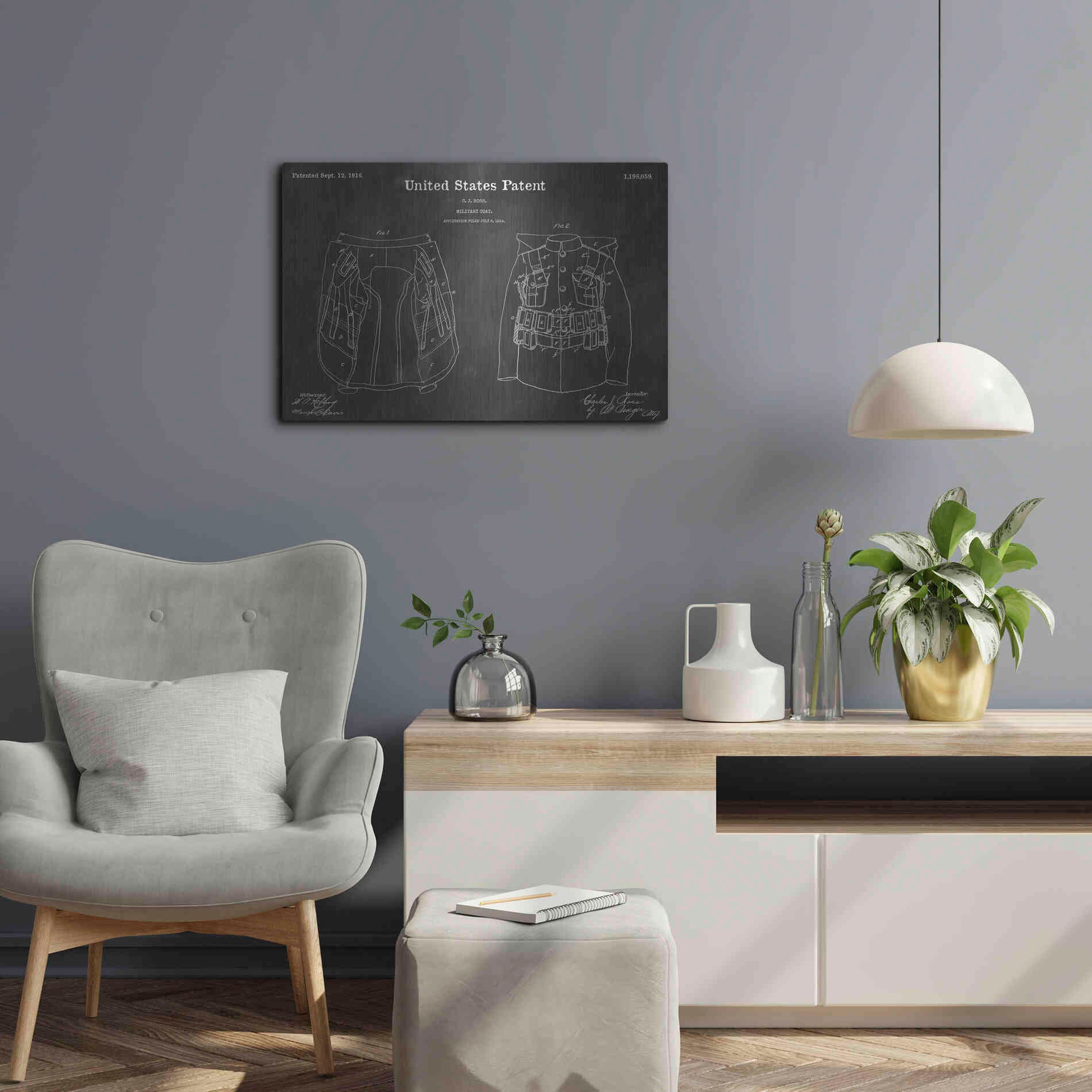 Coat Vintage Patent Blueprint by Epic Portfolio, Metal Wall Art - Etsy