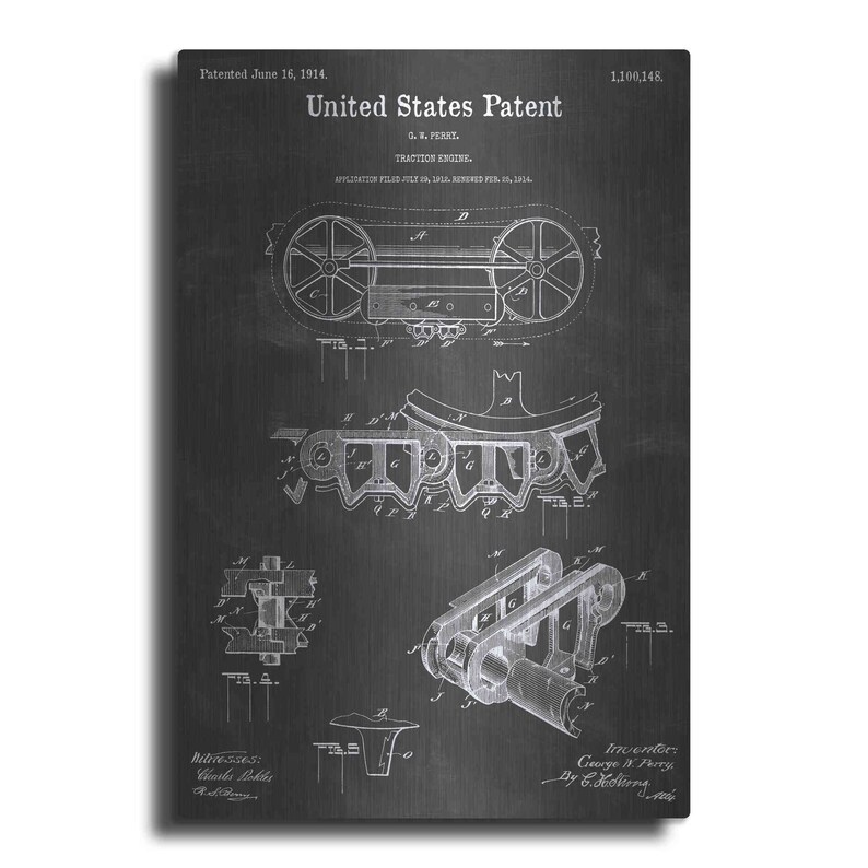 Traction Engine Vintage Patent Blueprint by Epic Portfolio - Etsy