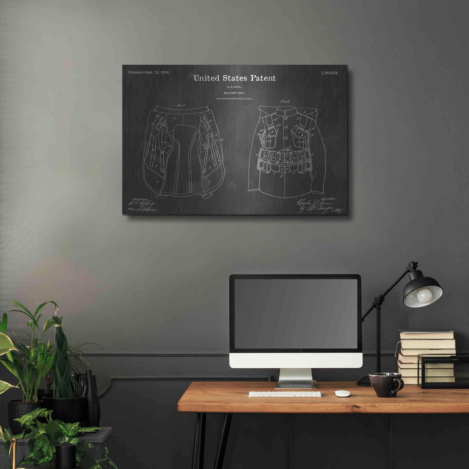 Coat Vintage Patent Blueprint by Epic Portfolio, Metal Wall Art - Etsy