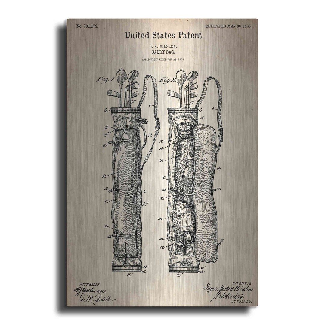 Golf Bag Caddy Vintage Patent Blueprint, Metal Wall Art - Etsy