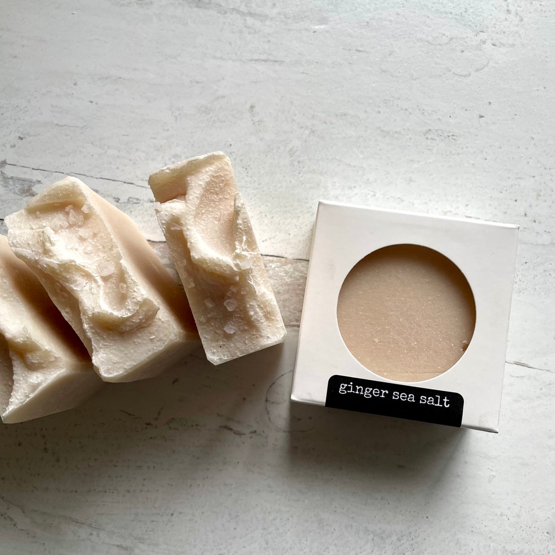 Ginger Sea Salt Soap Bar With Coconut Milk and Cocoa Butter, Vegan Soap ...