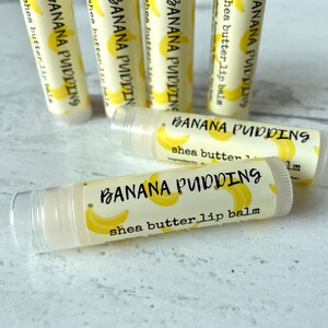 Banana Pudding Shea Butter Lip Balm, All Natural Chapstick, Beeswax Lip ...