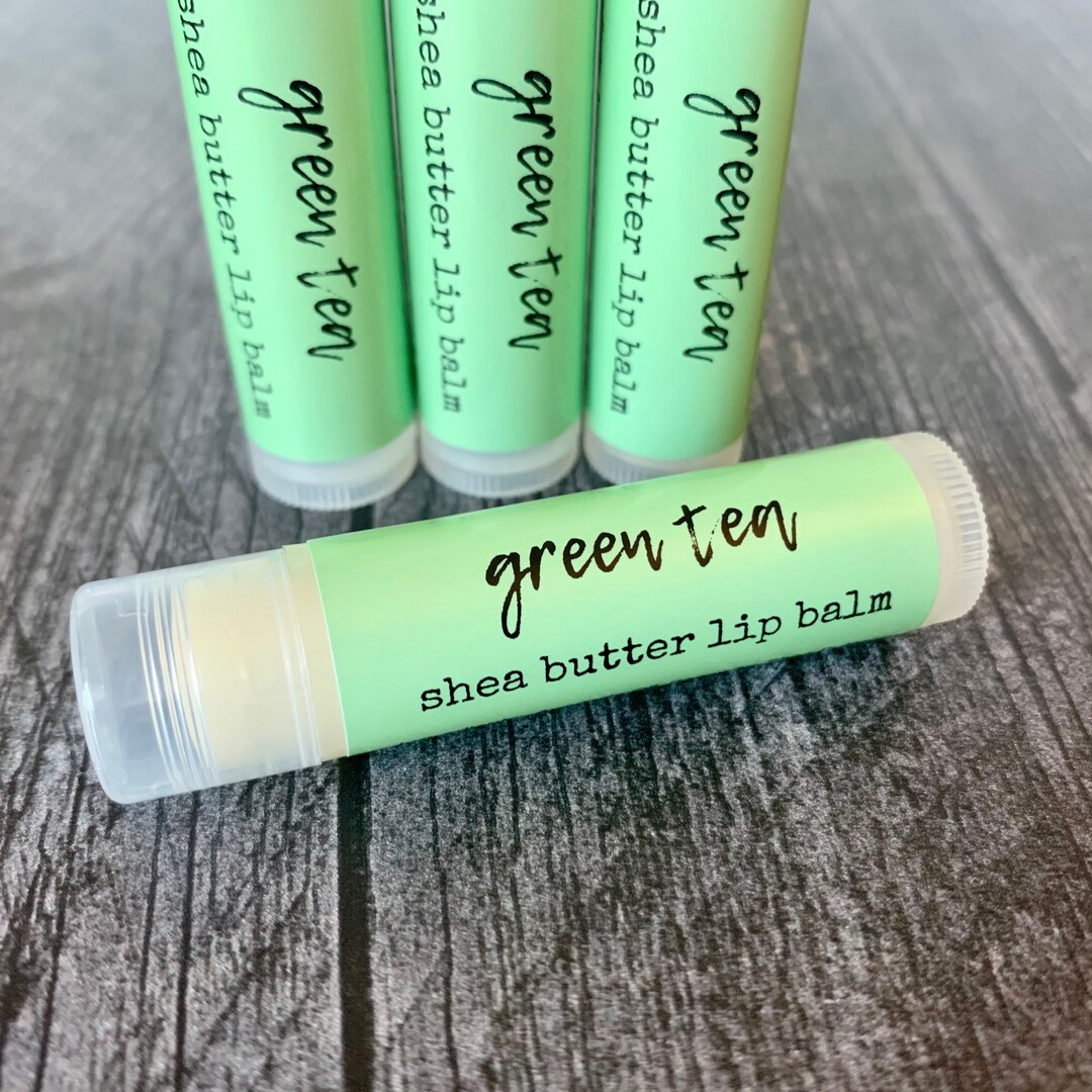 Green Tea Shea Butter Lip Balm, All Natural Handmade Chapstick, Luxury ...