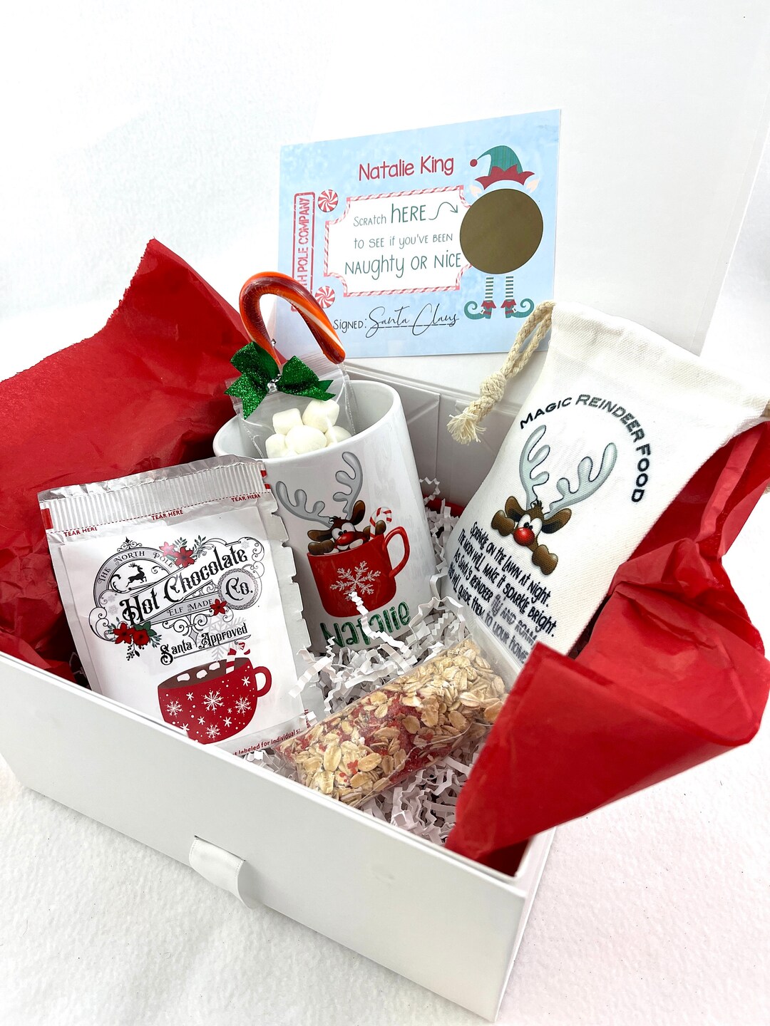 Personalized Christmas Eve Box: Hot Cocoa Mug, Reindeer Food - Etsy