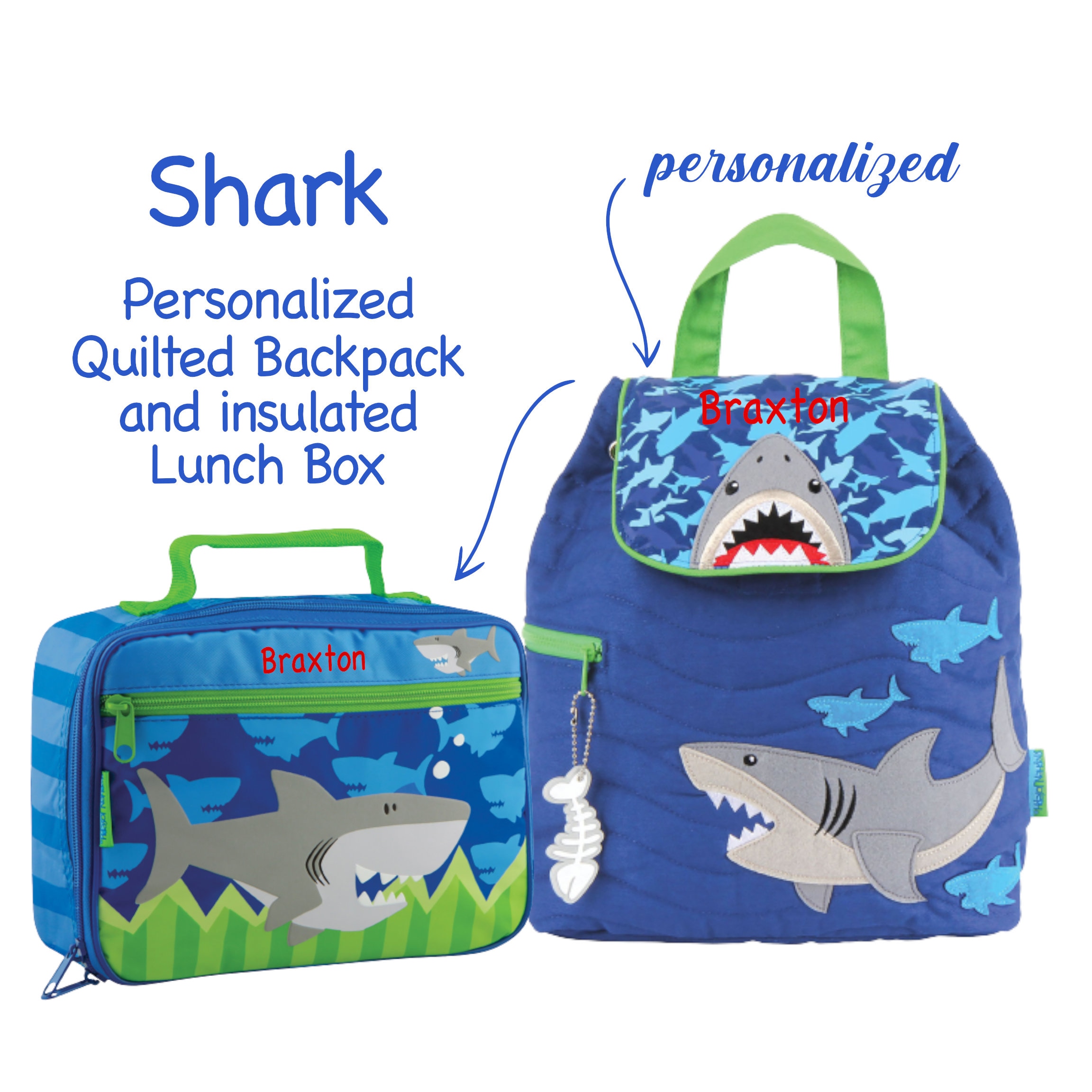 Boys Lunch Box backpack/Shark/Child Backpack/Personalized | Etsy