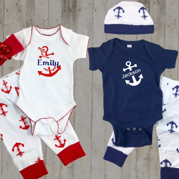 Nautical Baby Outfit - Etsy