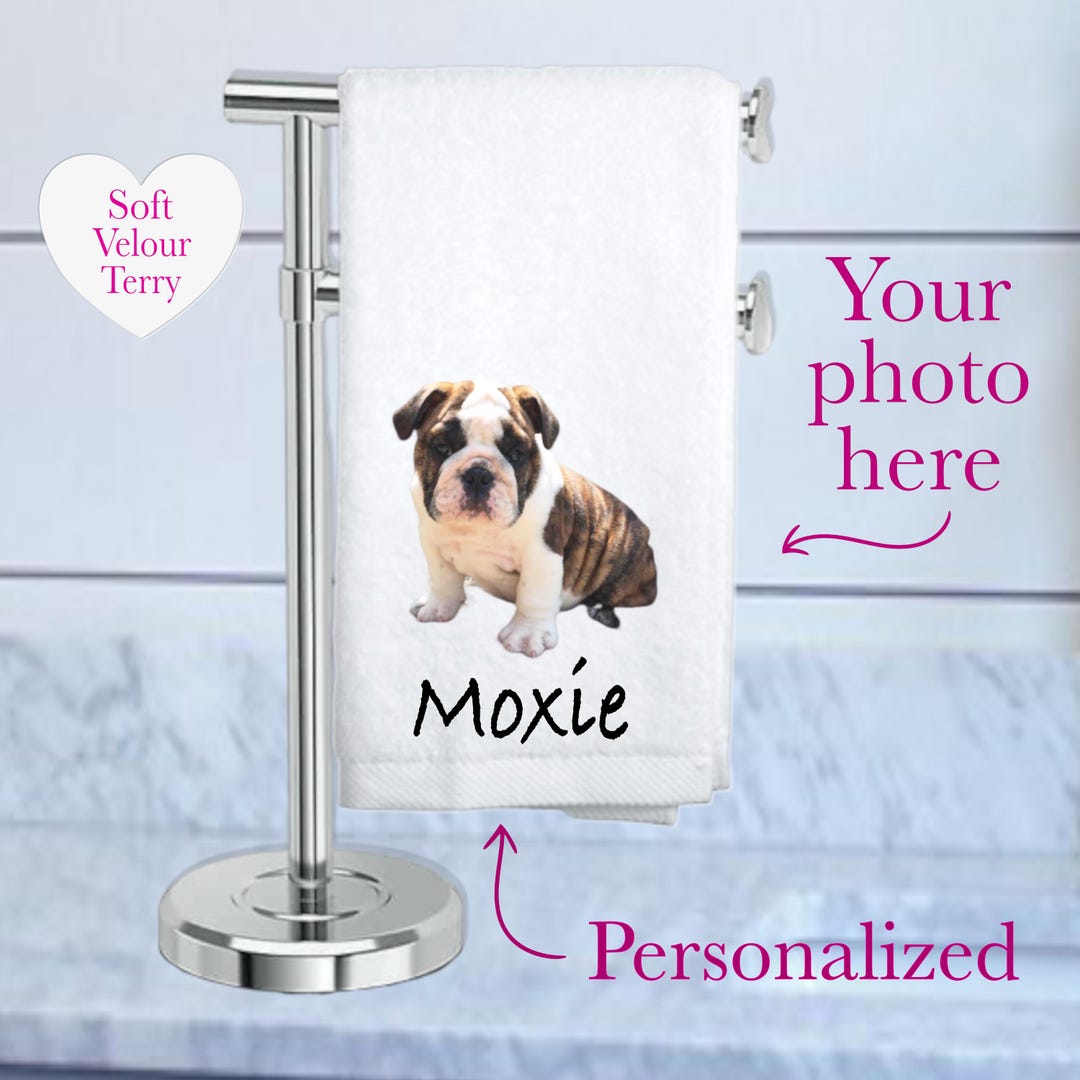 Personalized Pet Photo Hand Towel: Custom Dog Gift - Etsy