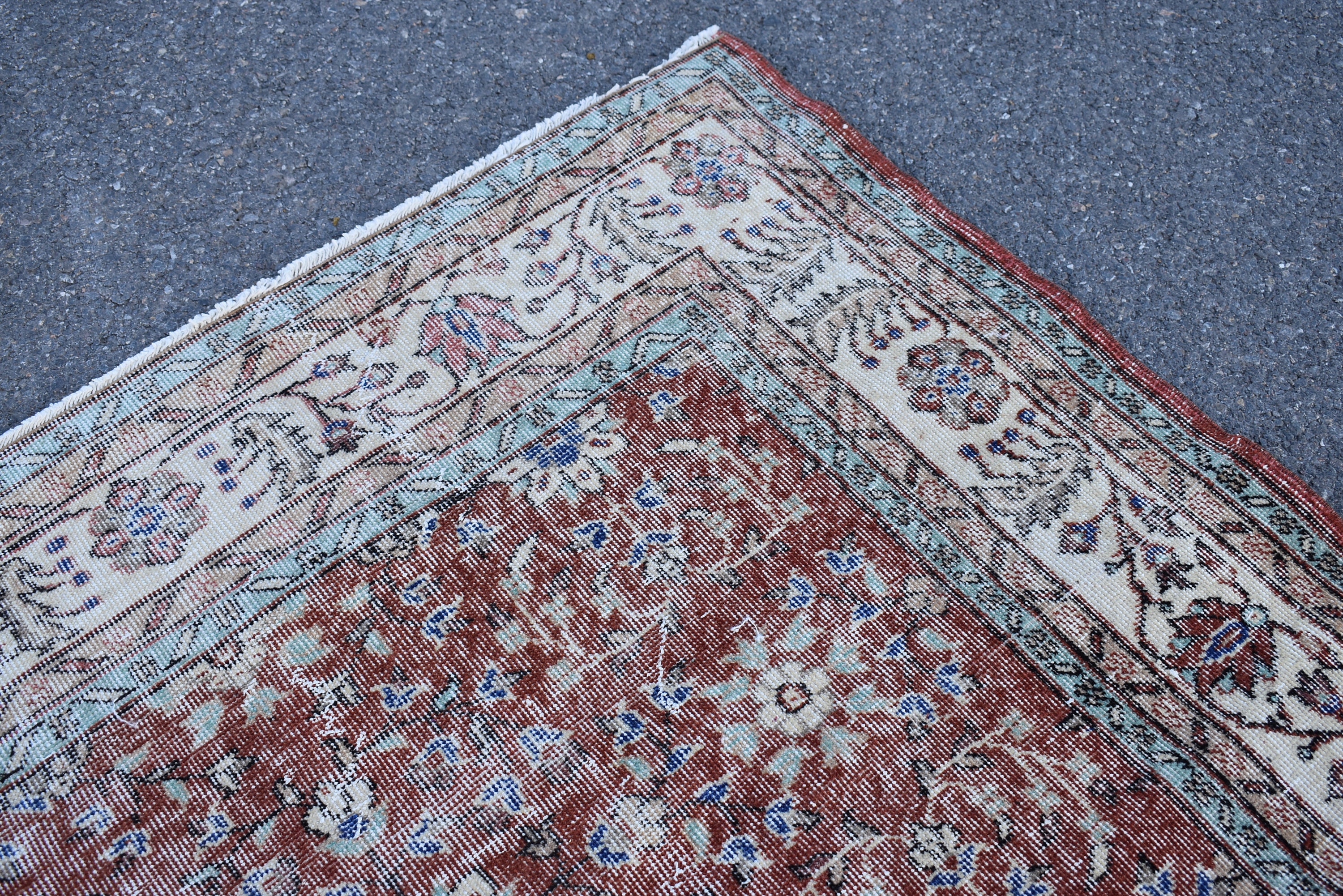 Turkish Orange Floral Rug Vintage Handmade Rug Boho Home | Etsy