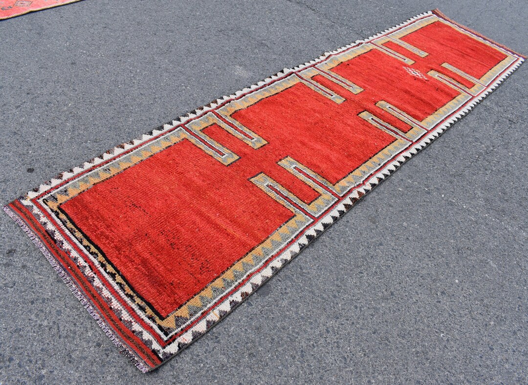 Hallway Runner Turkish Runner Handmade Oriental Rug Vintage - Etsy