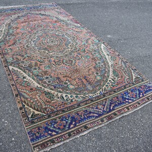 Large Area Rug, Turkish Handmade Rug, 4.8 X 9.6 Feet Bedroom Rug ...