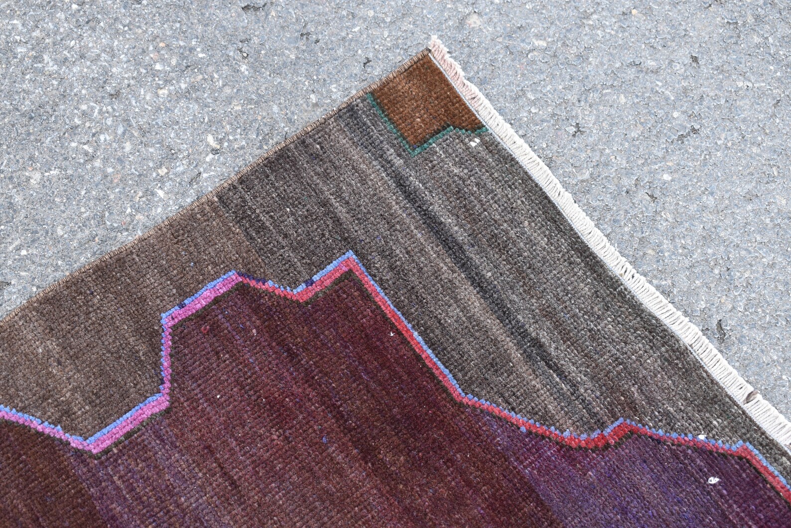 Purple Runner Rug Turkish Unique Rug Vintage Hallway Rug - Etsy