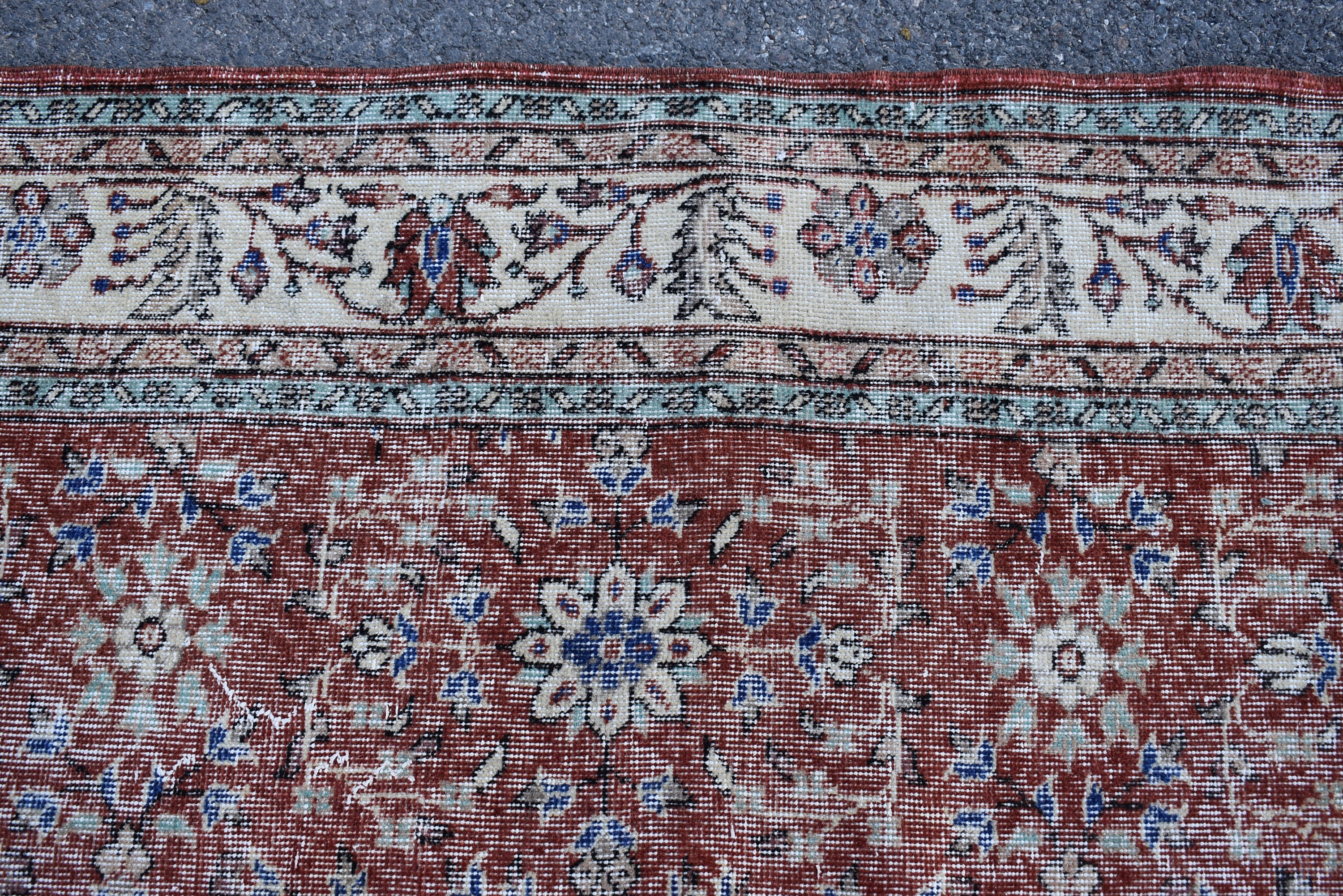 Turkish Orange Floral Rug Vintage Handmade Rug Boho Home | Etsy