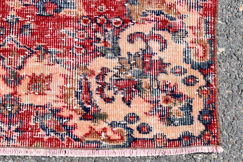 Turkish Red Area Rug Handmade Wool Rug Large Area Rug | Etsy