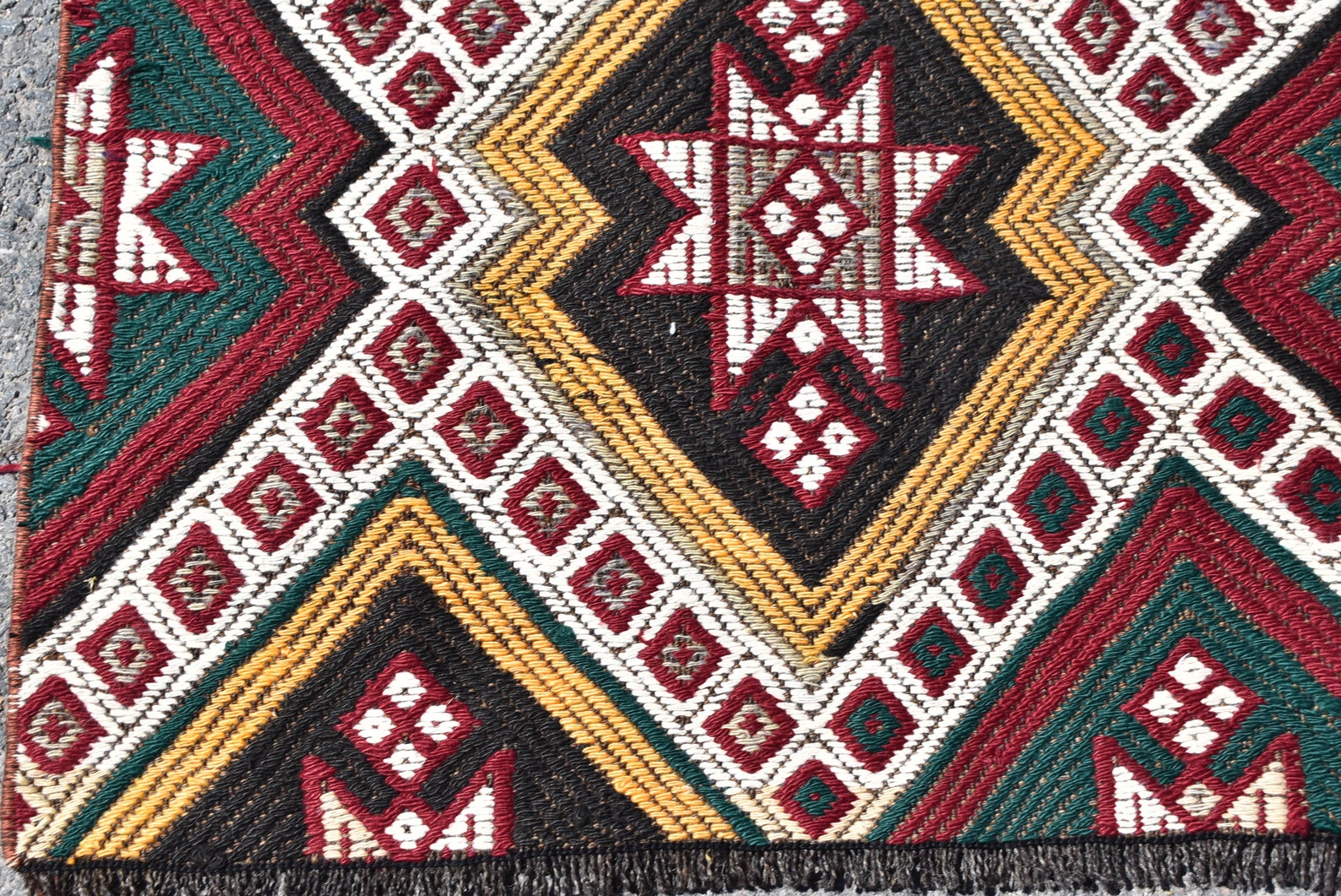 Red kilim rug Turkish kilim rug Vintage boho decor | Etsy