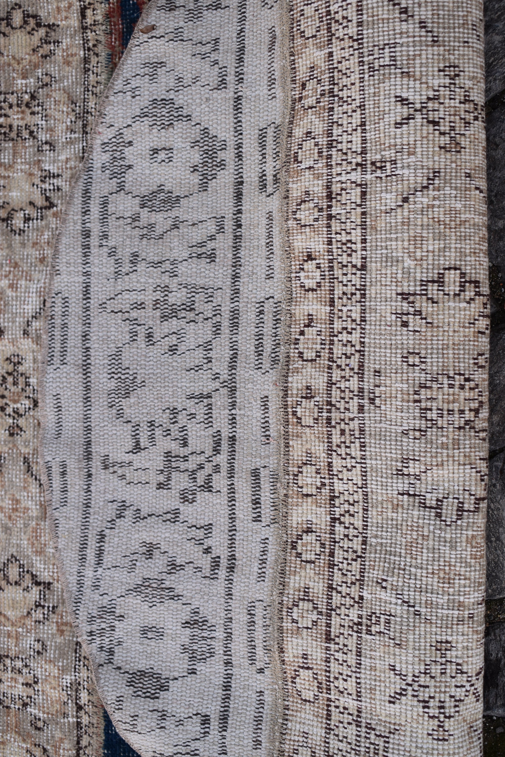 Turkish Rug Vintage Handmade Rug Blue Area Rug Small Round - Etsy