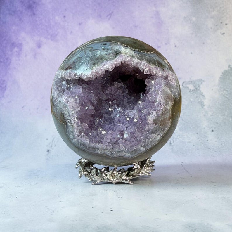 Amethyst Geode Sphere - Etsy