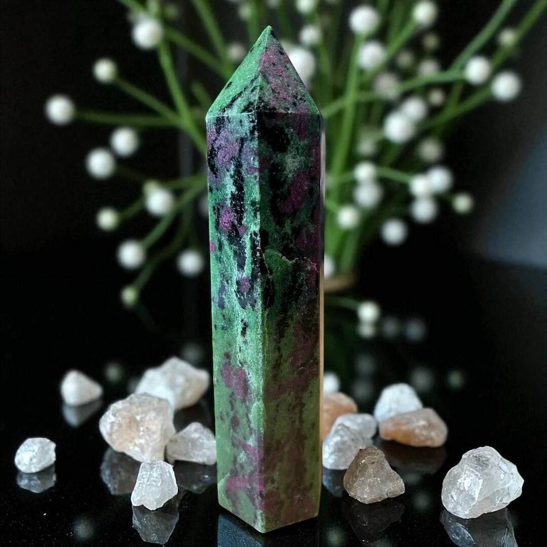 Ruby in Zoisite Obelisk Tower - Etsy
