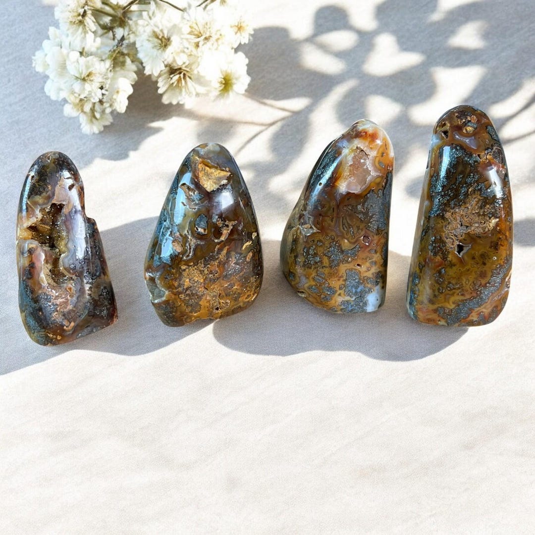 Marcasite in Agate Freeform Crystals From Indonesia - Etsy