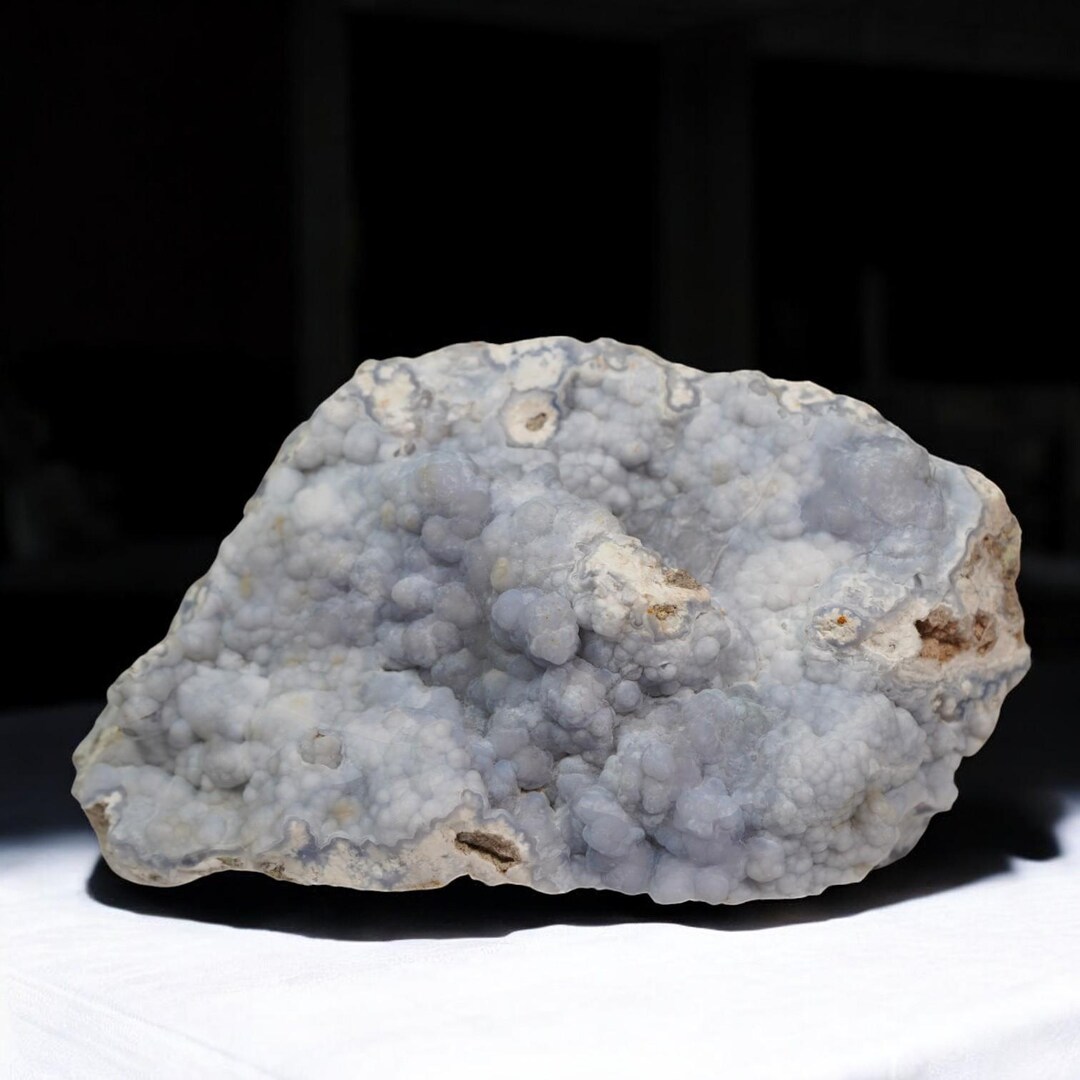 Blue Chalcedony Botryoidal Crystal, Raw Blue Chalcedony Specimen, Large ...