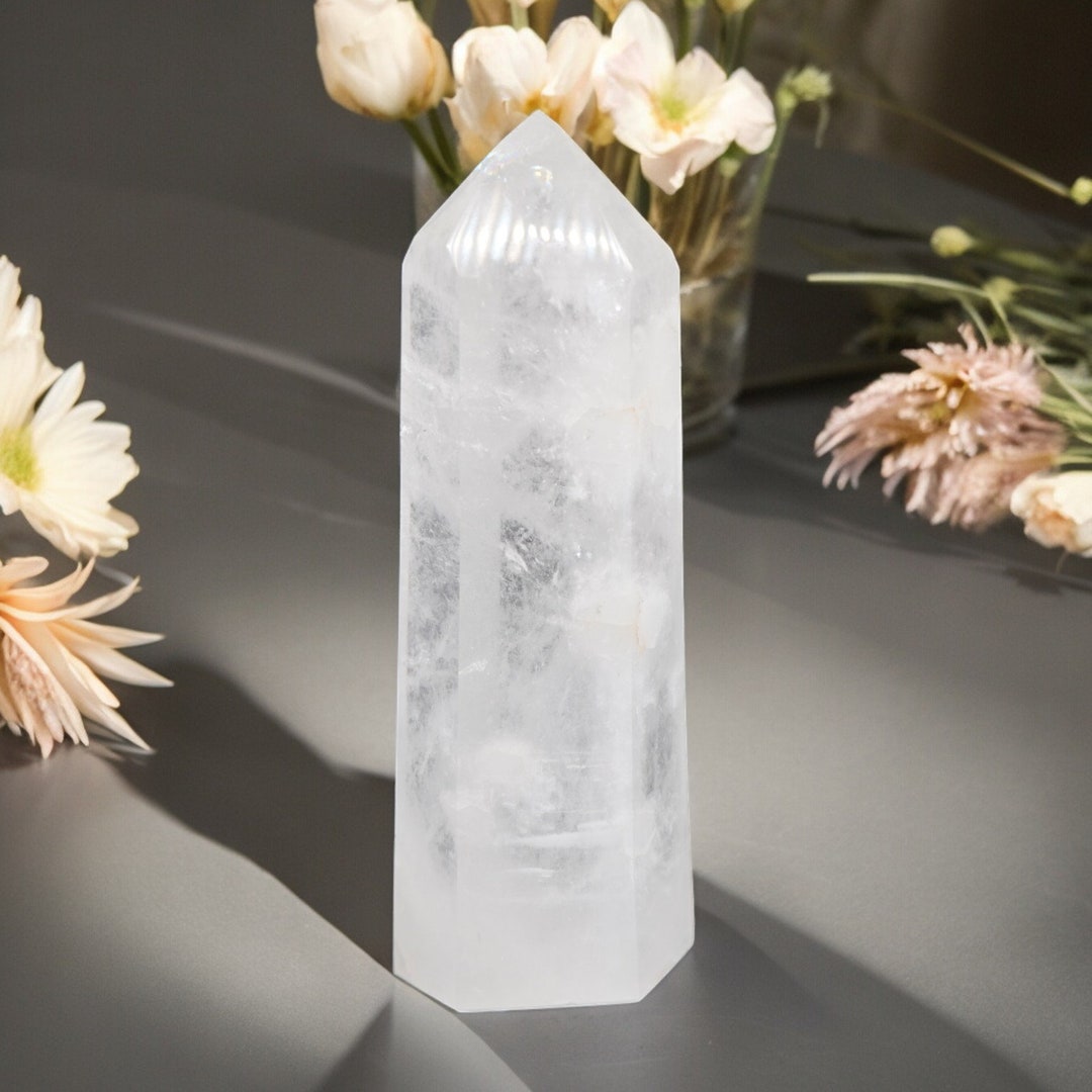 Crystal Quartz Tower Large Clear Quartz Obelisk Natural Clear Quartz - Etsy