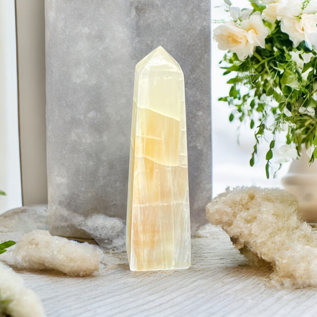 Calcite Crystal Tower | Calcite Crystal Point - Etsy