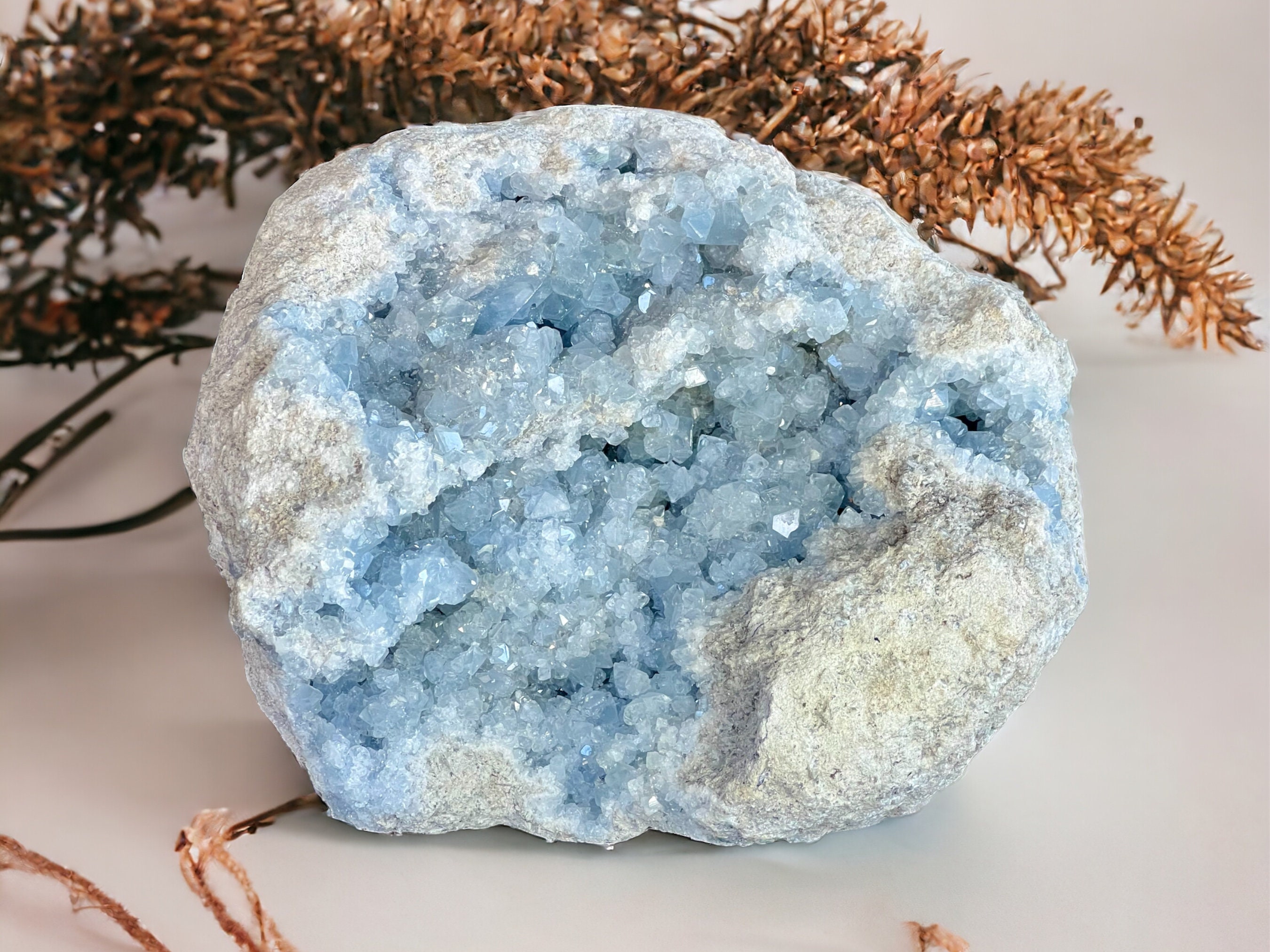 Extra Large Blue Celestite Crystal Cluster, Weighs Over 8.5 Lbs. - Etsy
