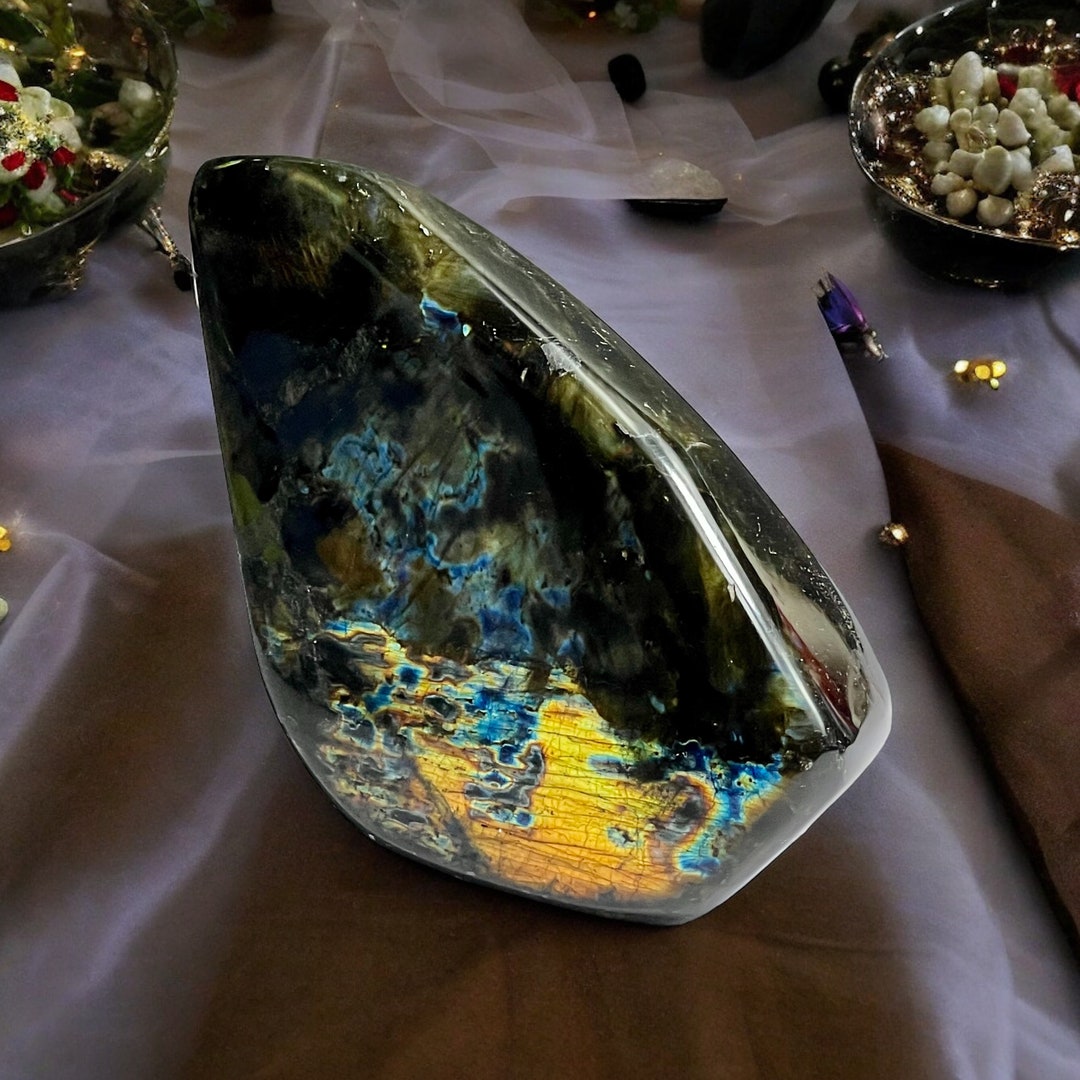 Polished Spectrolite Freeform Crystal: Rare Finnish Labradorite, 631 ...
