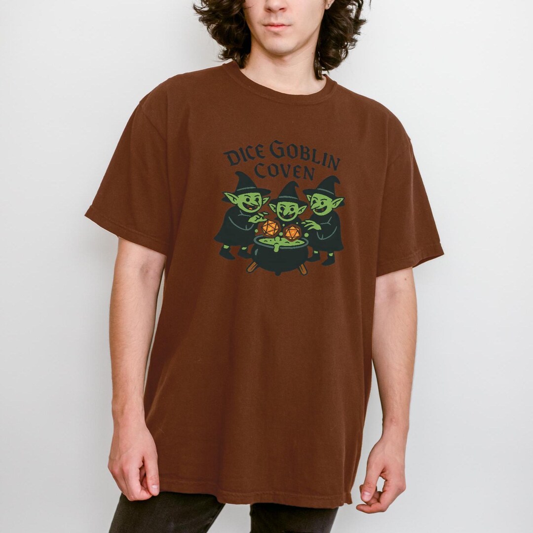 Dice Goblin Coven Shirt Dnd Halloween Witch Cauldron Funny RPG Dice ...
