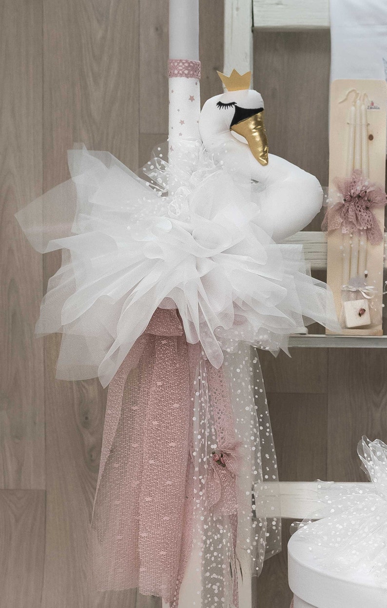 Swan Greek Baptism Set for Girls baptism Girl Set-orthodox - Etsy