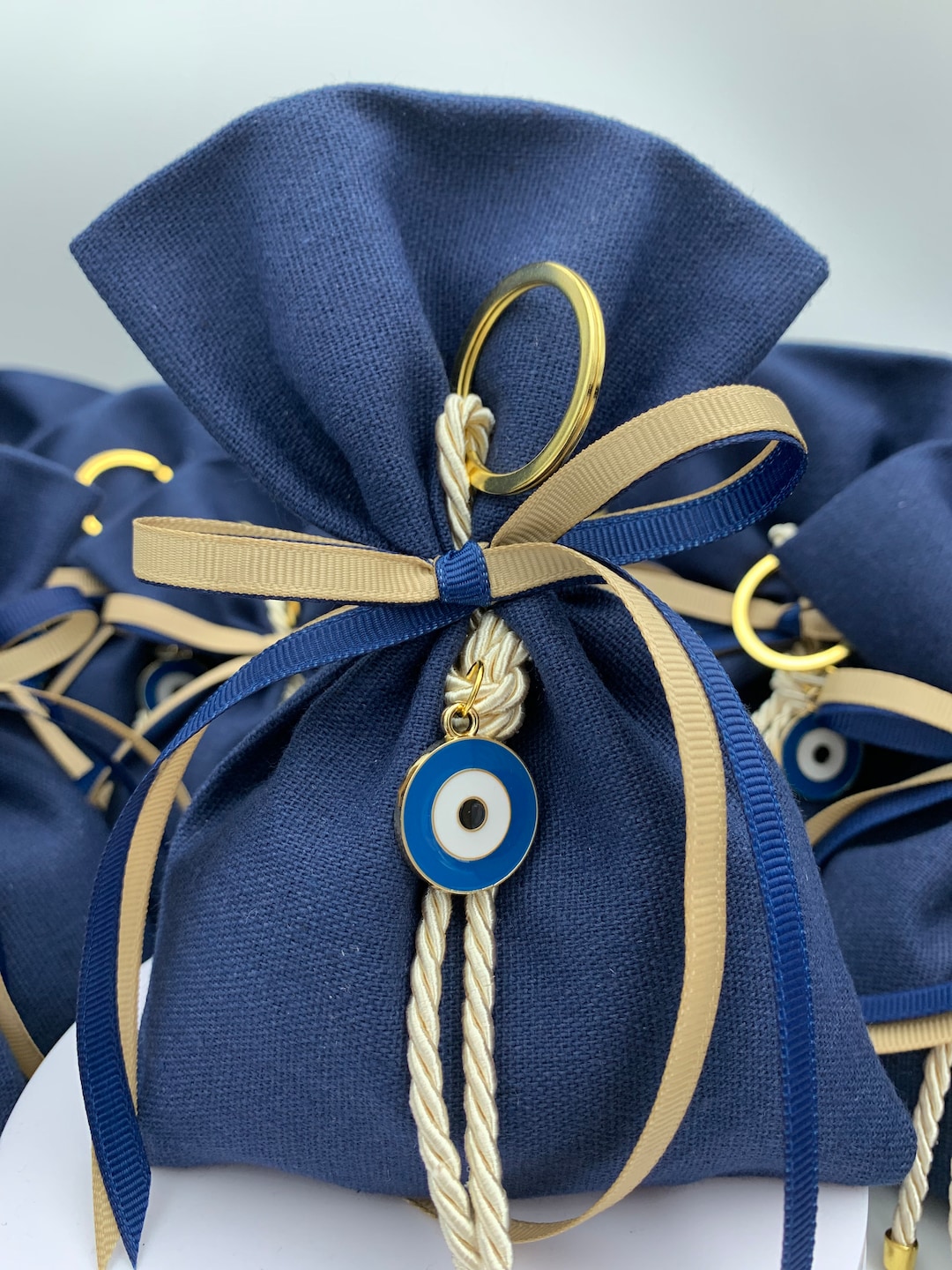 10 Pcs Evil Eye Favor Boy Baptism Favor Keychain Favor - Etsy