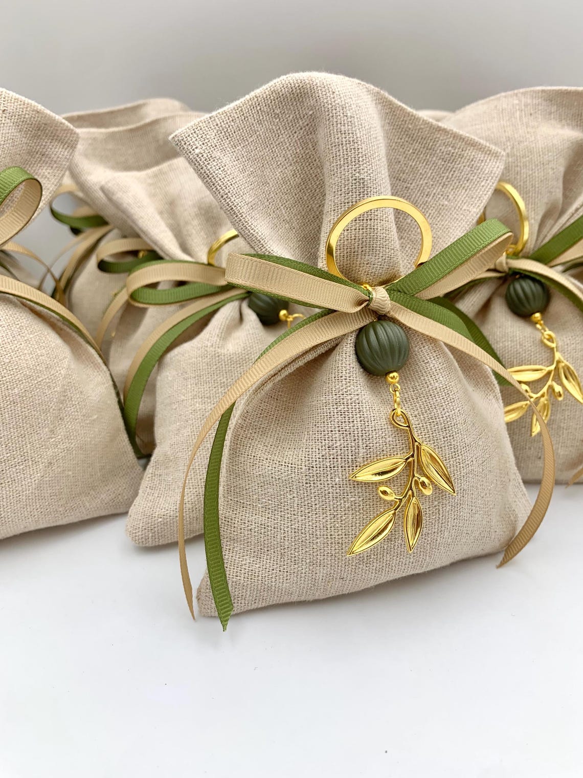 Gold Olive Branch Favor: Greek Wedding Bomboniere With Koufeta - Etsy