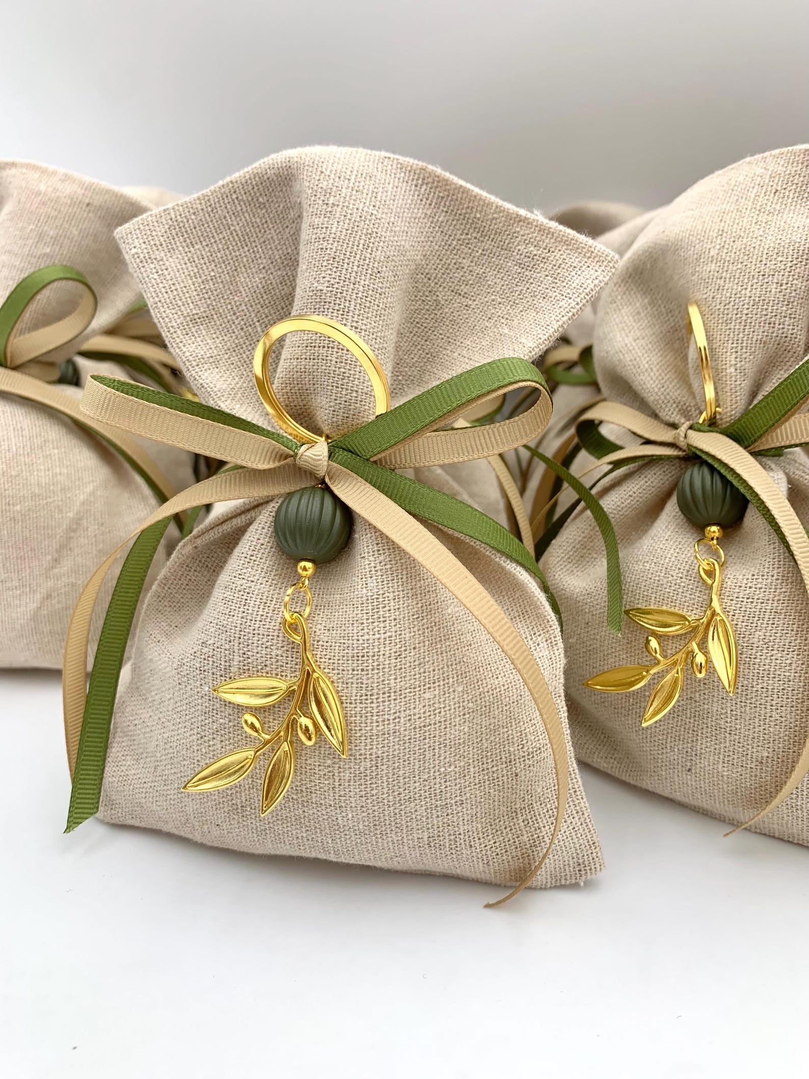 Gold Olive Branch Favor: Greek Wedding Bomboniere With Koufeta - Etsy