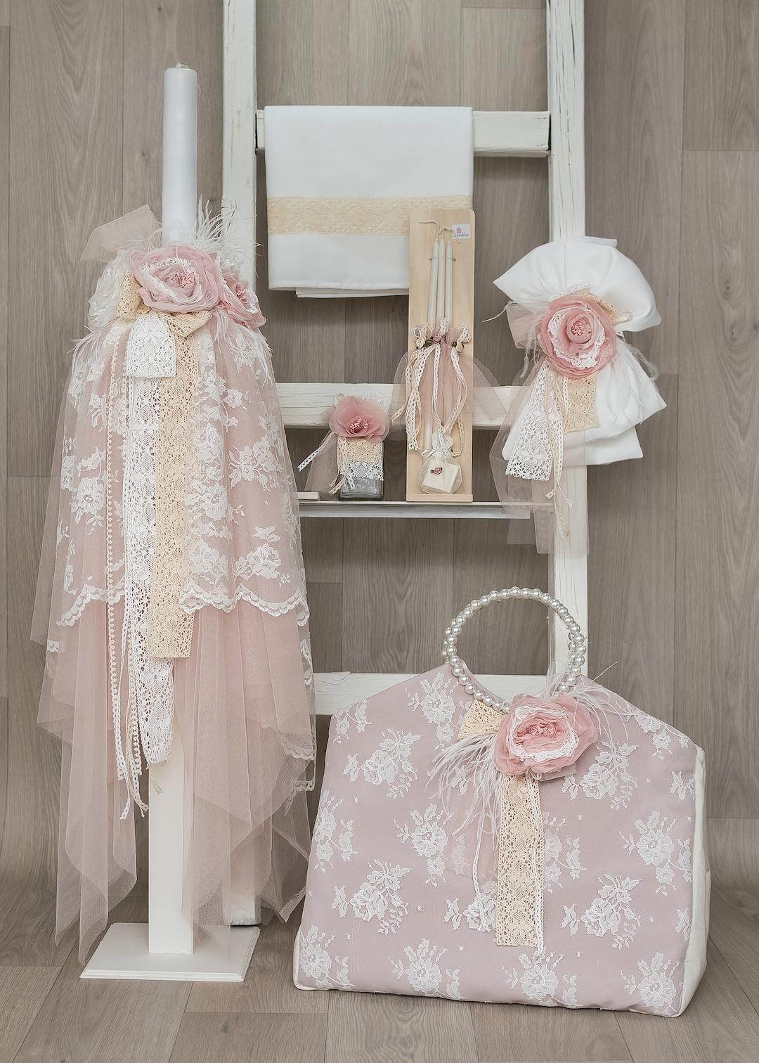 Lace Romantic Greek Baptism Set for Girls -baptism Girl Set-orthodox ...