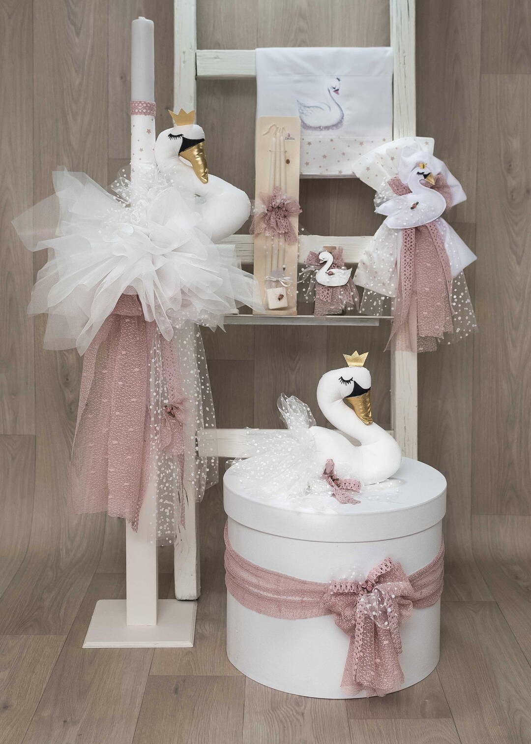 Swan Greek Baptism Set for Girls baptism Girl Set-orthodox Baptism ...